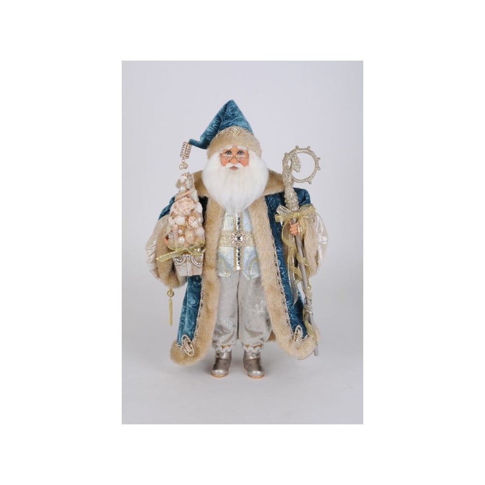 Karen Didion Ocean Blue Santa Figurine, 19 Inches - Walmart.com