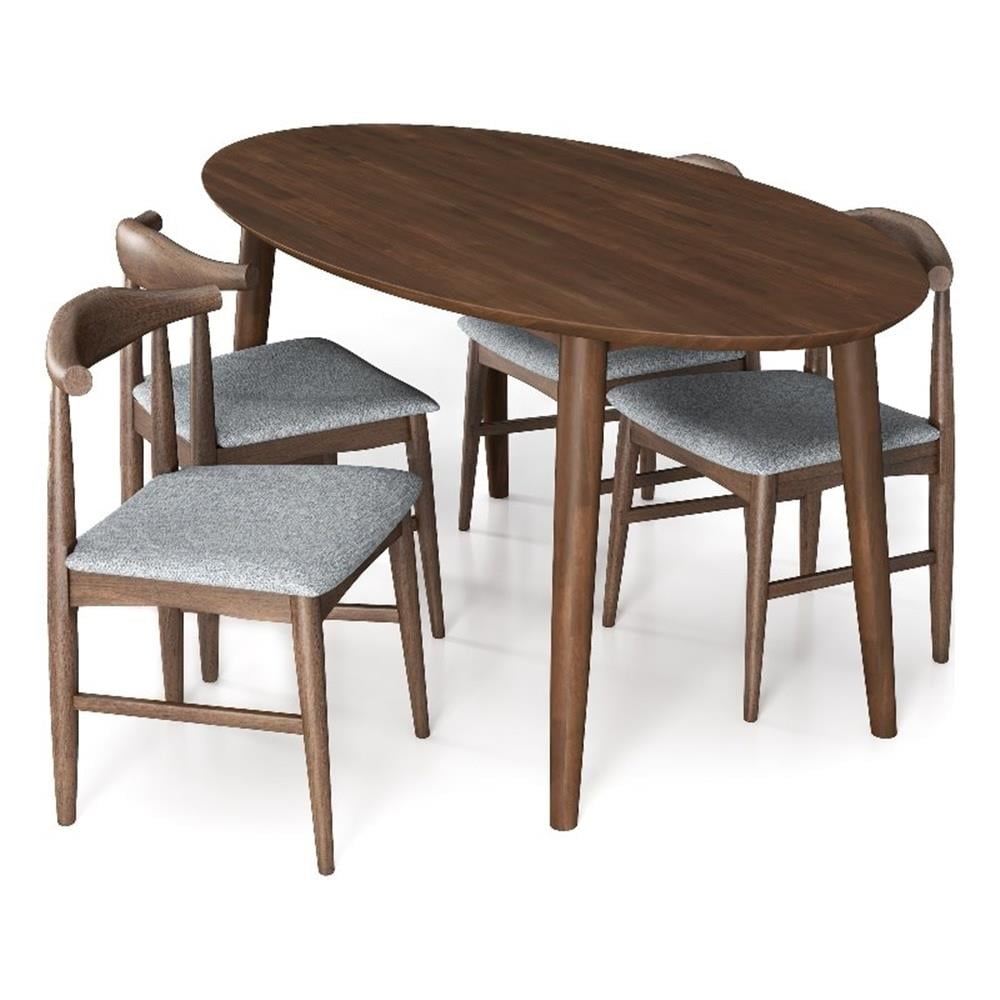 Karen Modern Solid Wood Walnut Dining Room & Kitchen Table and Chair ...
