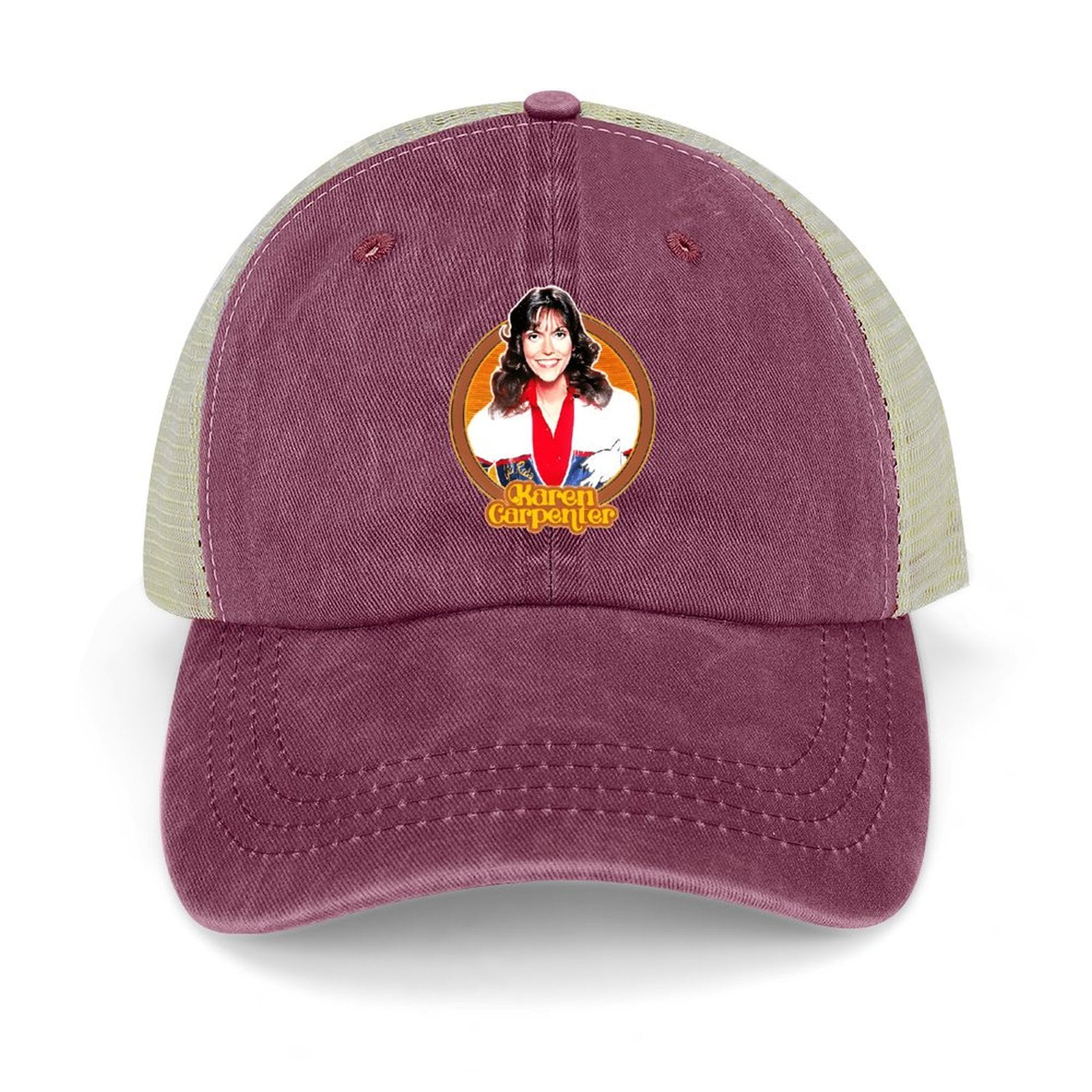 Karen Music And Carpenter Fresh Wine Red Cowboy Mesh Baseball Cap ...