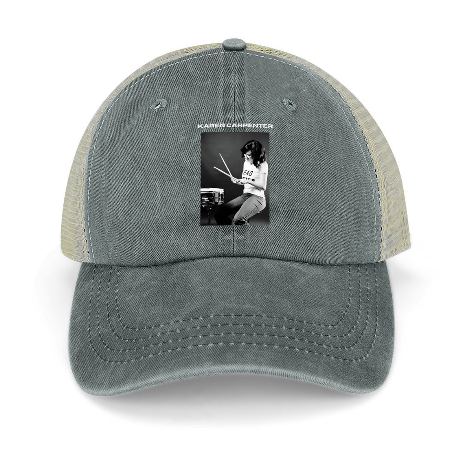 Karen Music And Carpenter Spunky Gray Cowboy Mesh Baseball Cap ...