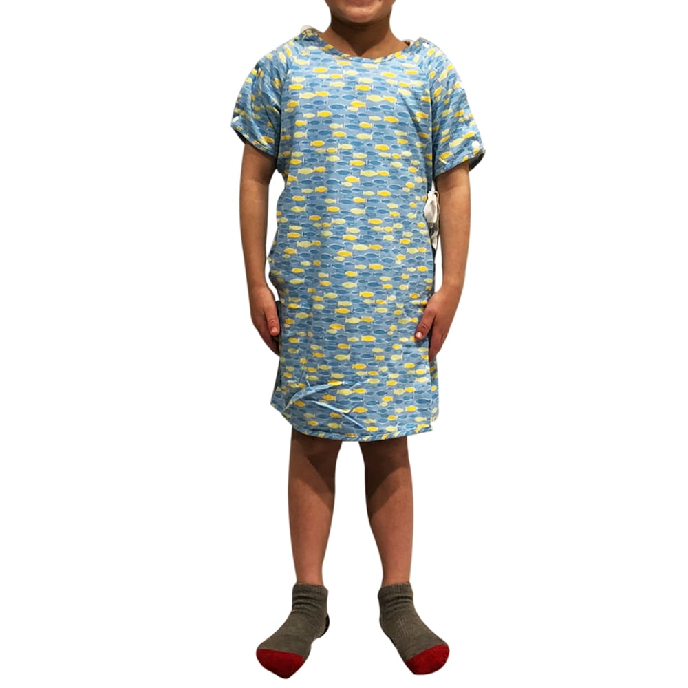 Karen Neuburger Pediatric Light Blue Iv Gown with Snap Sleeves and Tie ...