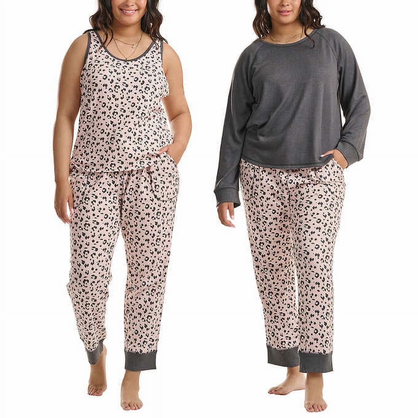Karen Neuburger Women's 3-Piece Printed Soft Pajama Lounge Set (Gray ...