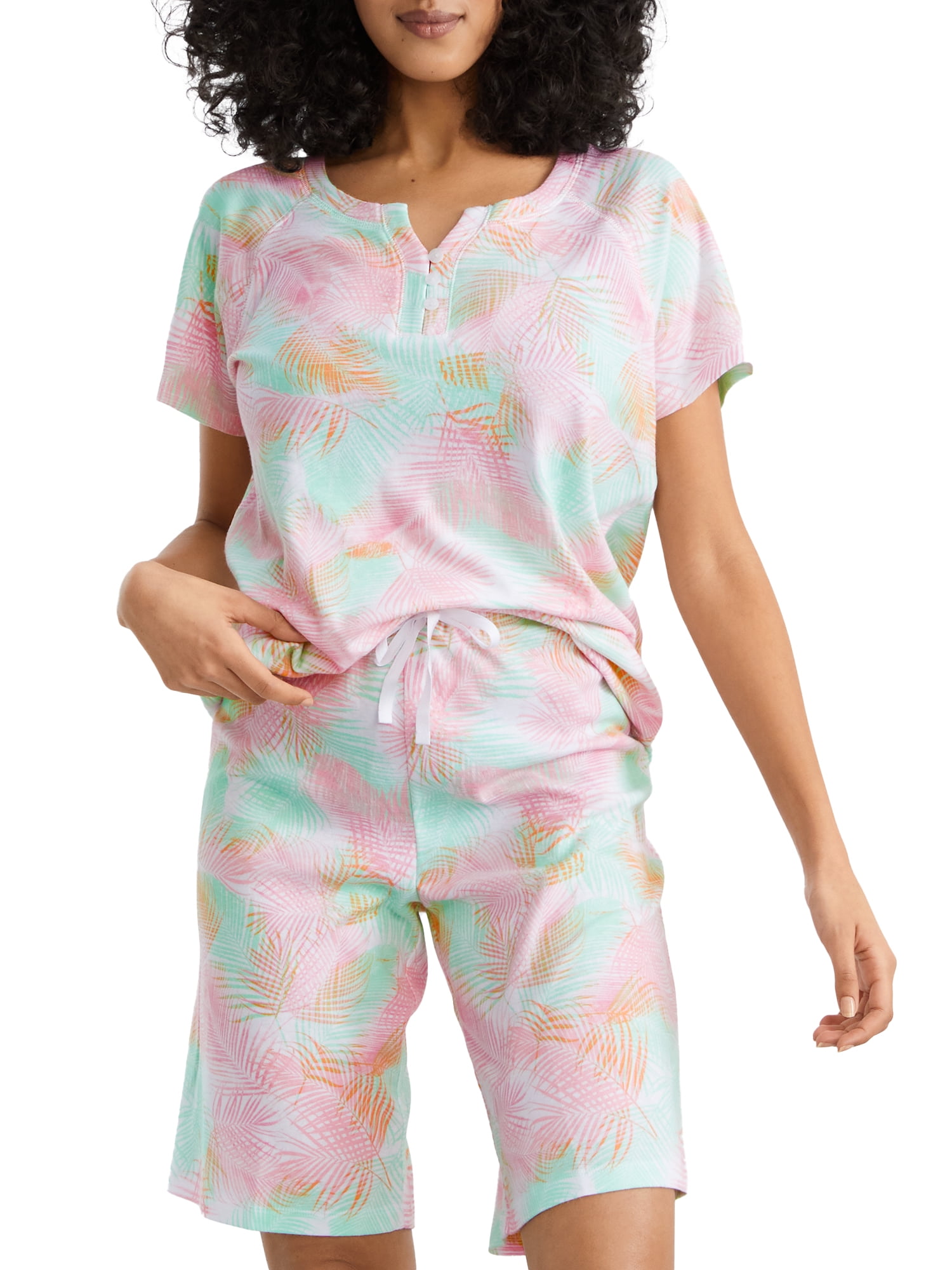 Karen Neuburger Womens Bermuda Knit Pajama Set Style-RLK0106 - Walmart.com