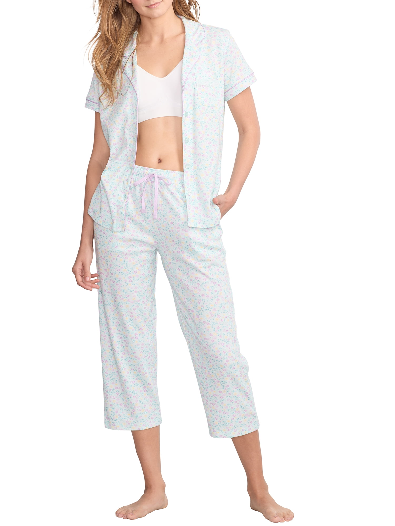 Karen Neuburger Womens Girlfriend Knit Capri Pajama Set Style-RLK0254 ...