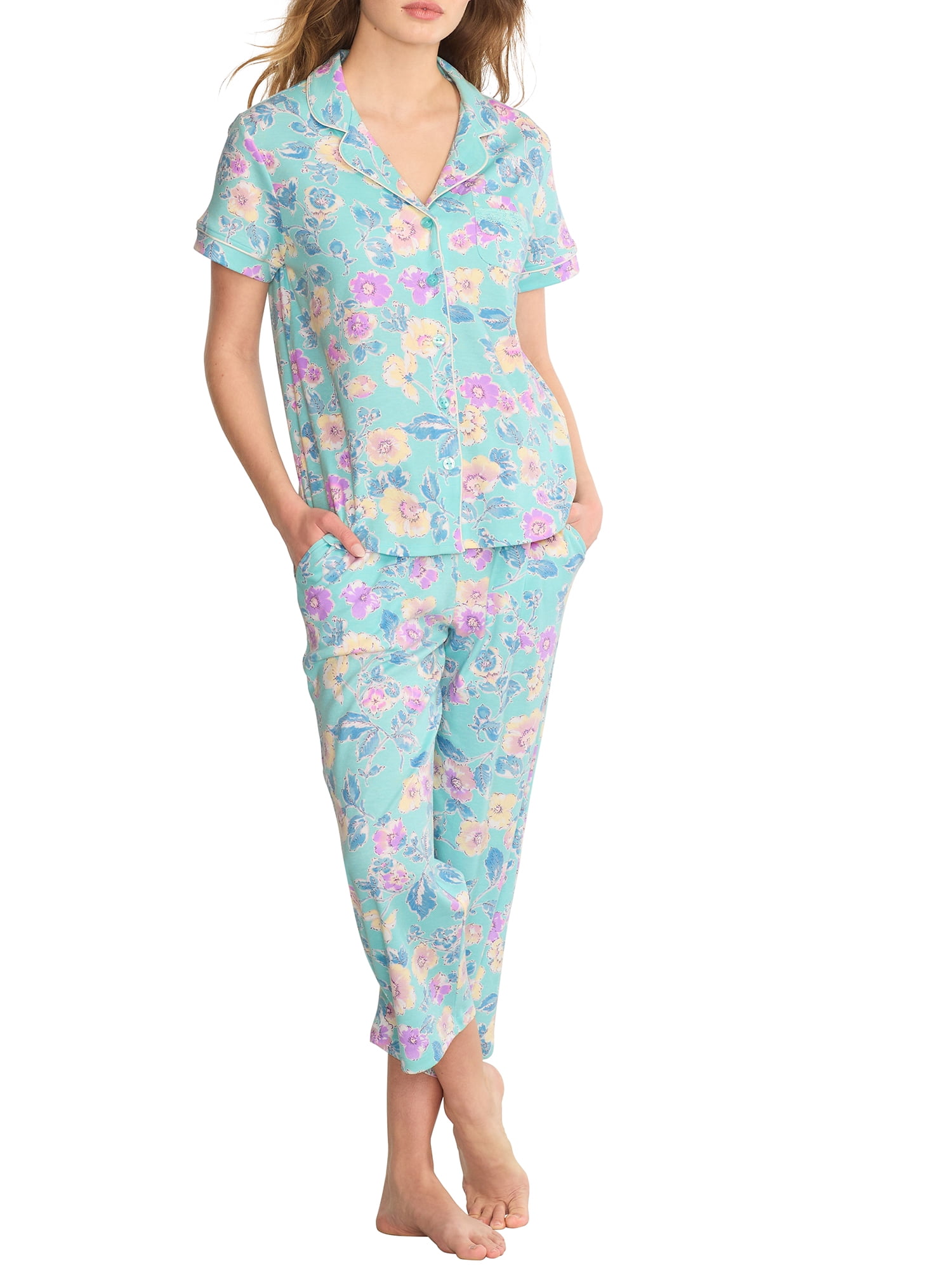 Karen Neuburger Womens Girlfriend Knit Capri Pajama Set Style-RLK0254 ...