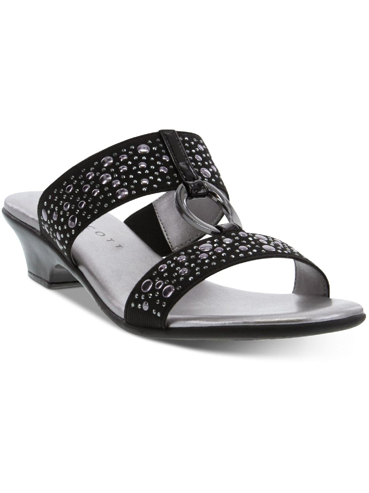 Karen Scott Womens Eanna Sandals Embellished Kitten Heels - Walmart.com