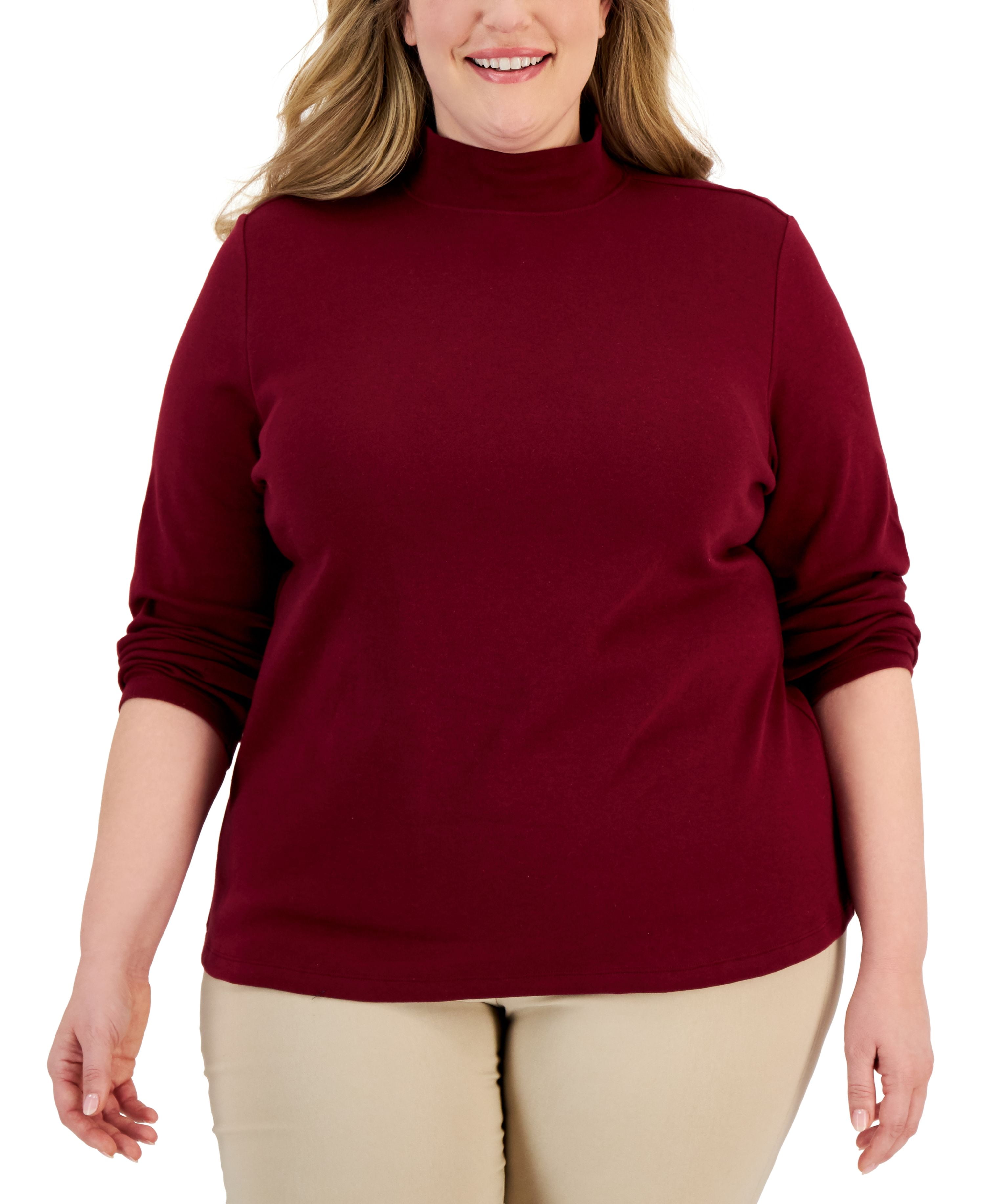Plus Size Mock Neck Top