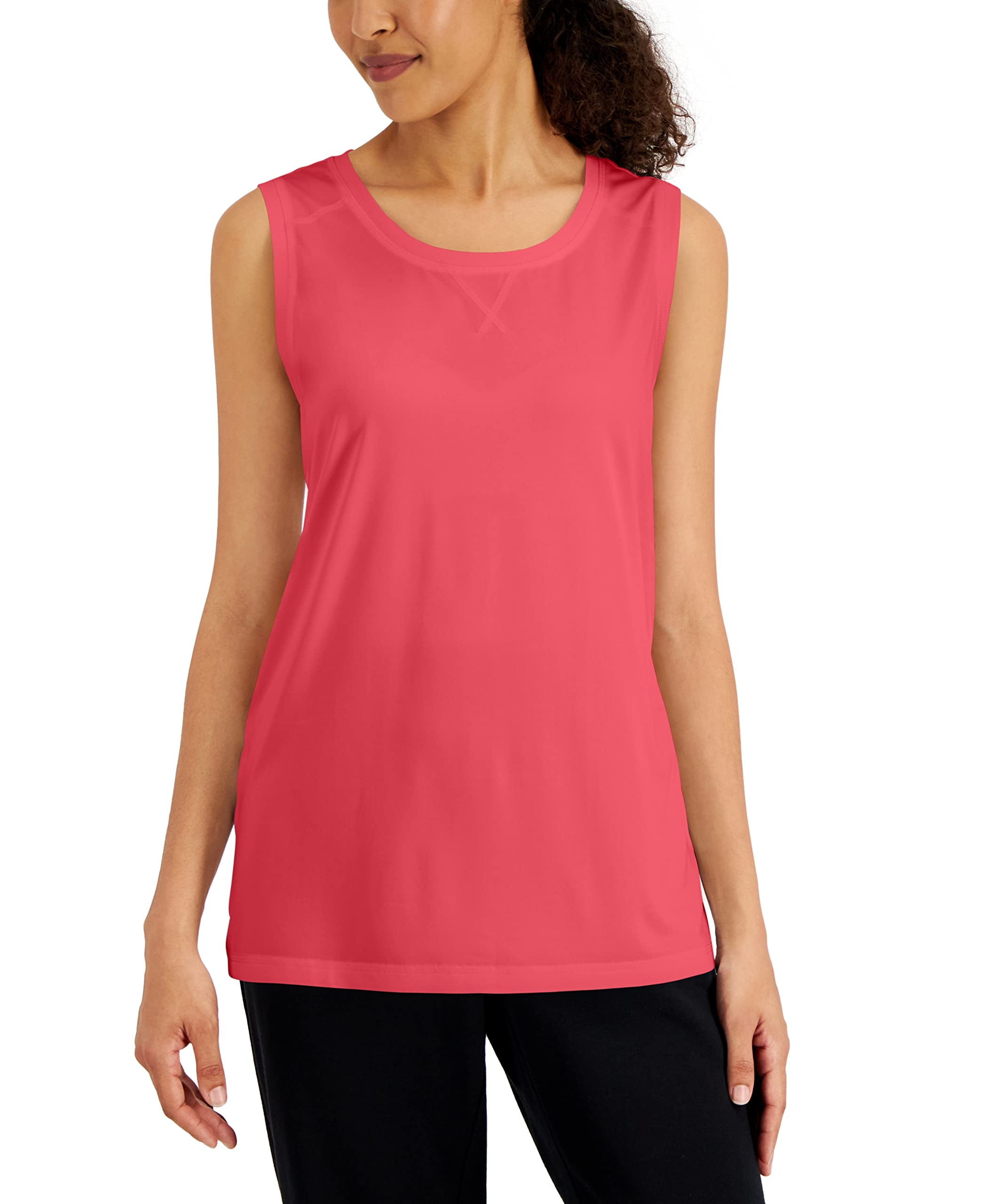 Karen Scott Womens Tunic Tank Top Peony Coral S - Walmart.com