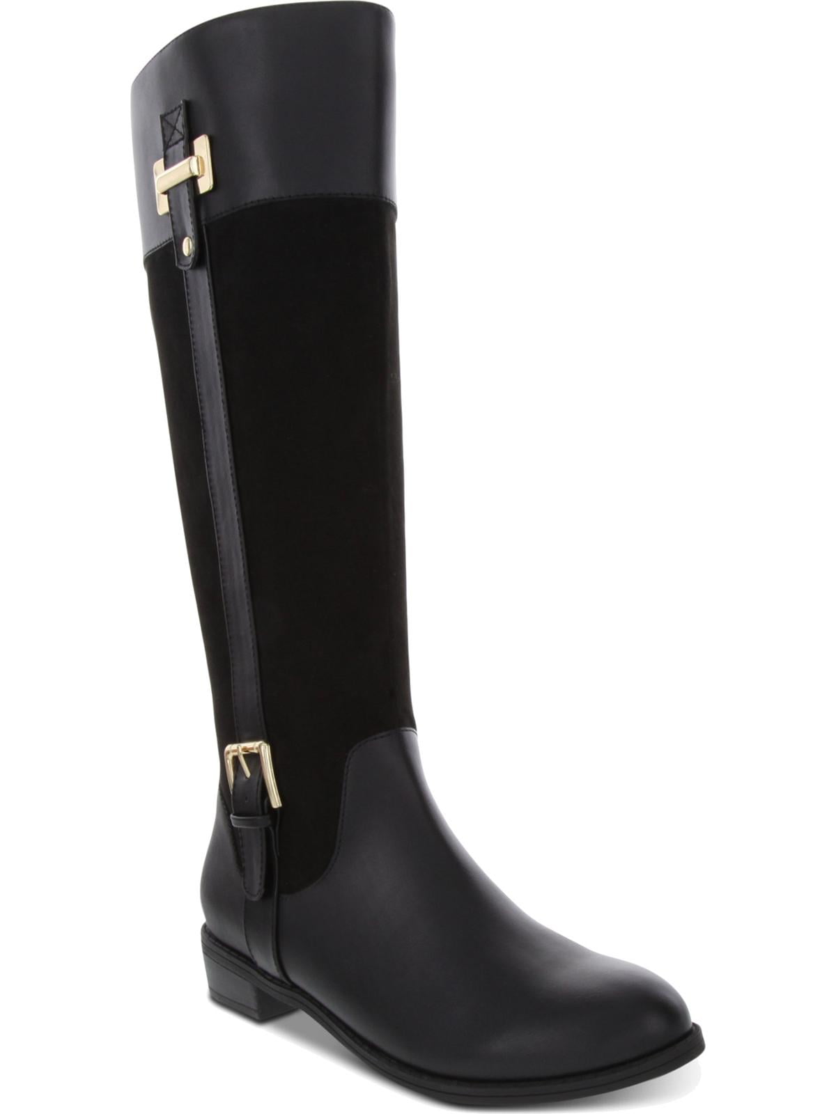 Karen Scott Womens Deliee 2 Faux Leather Two Tone Riding Boots ...
