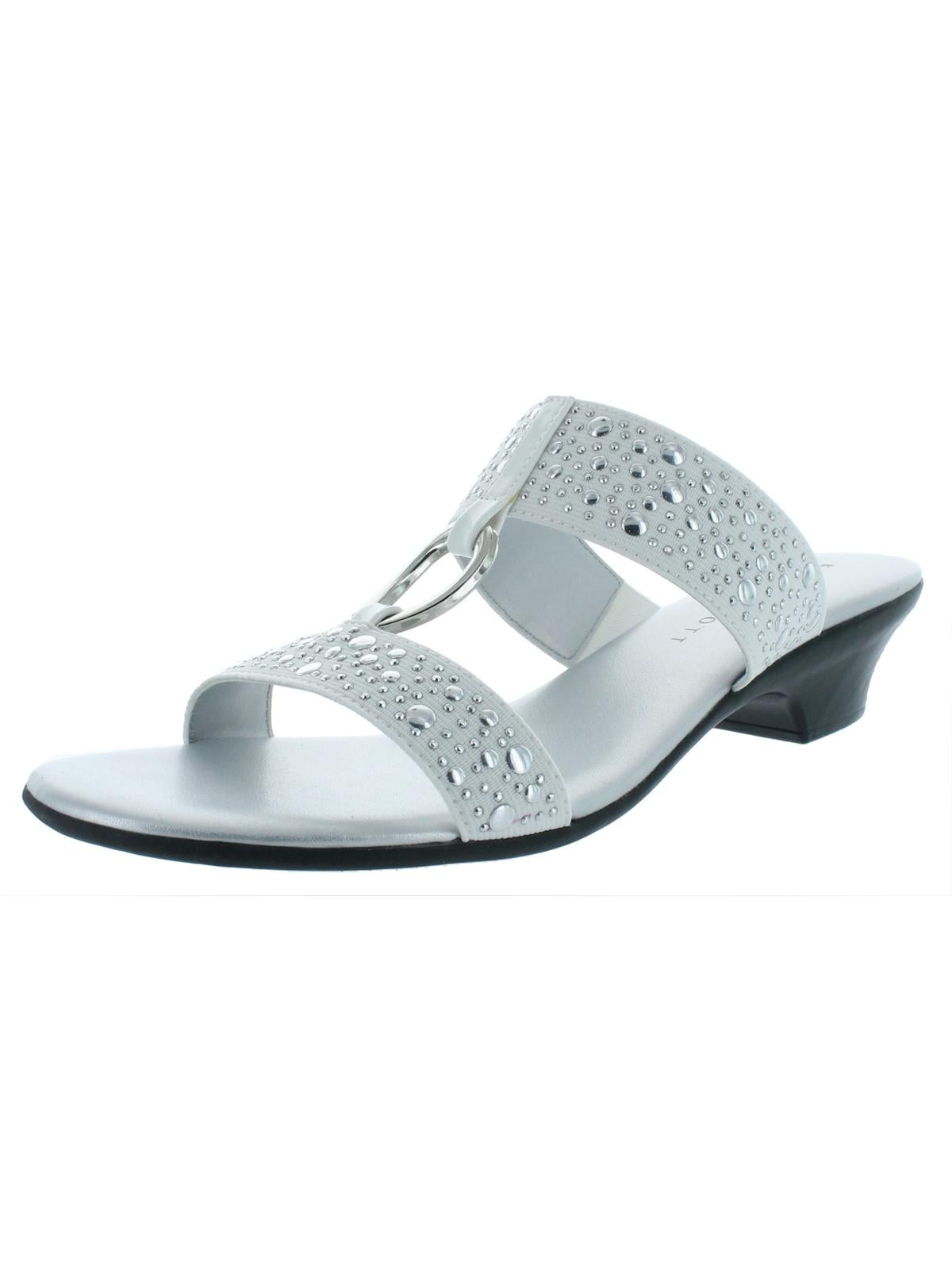 Karen Scott Womens Eanna Sandals Embellished Kitten Heels - Walmart.com