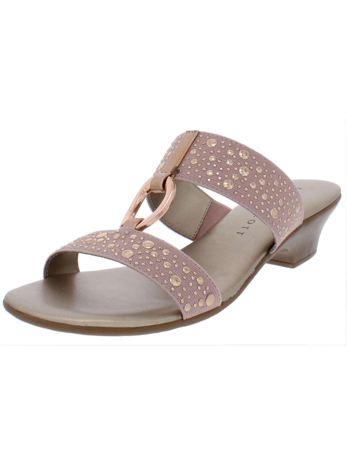 Karen Scott Womens Eanna Sandals Embellished Kitten Heels - Walmart.com
