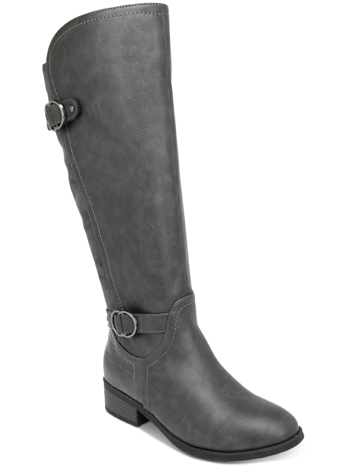 Karen Scott Womens Leandraa Faux Leather Wide Calf Knee-High Boots ...