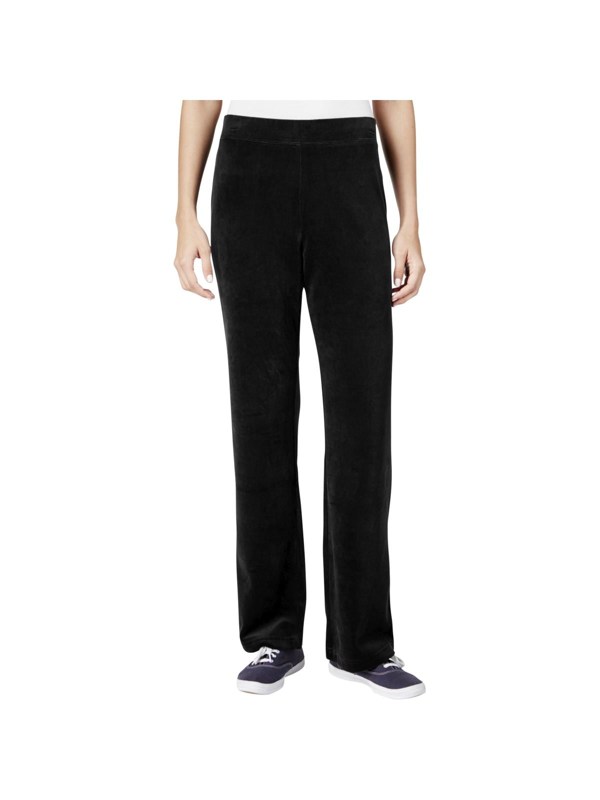 Karen Scott Womens Petites Velour Pull on Pants - Walmart.com