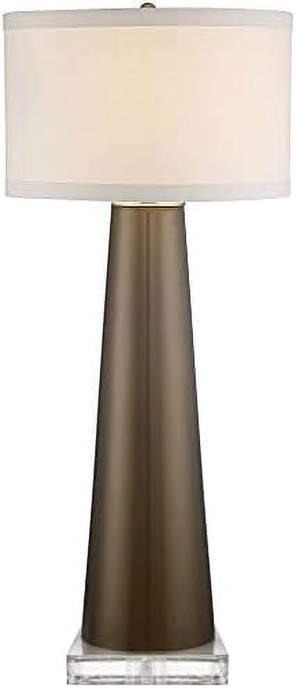 Karen Table Lamp 40 1/4" Tall with Black Round Riser Dark Gold Glass ...