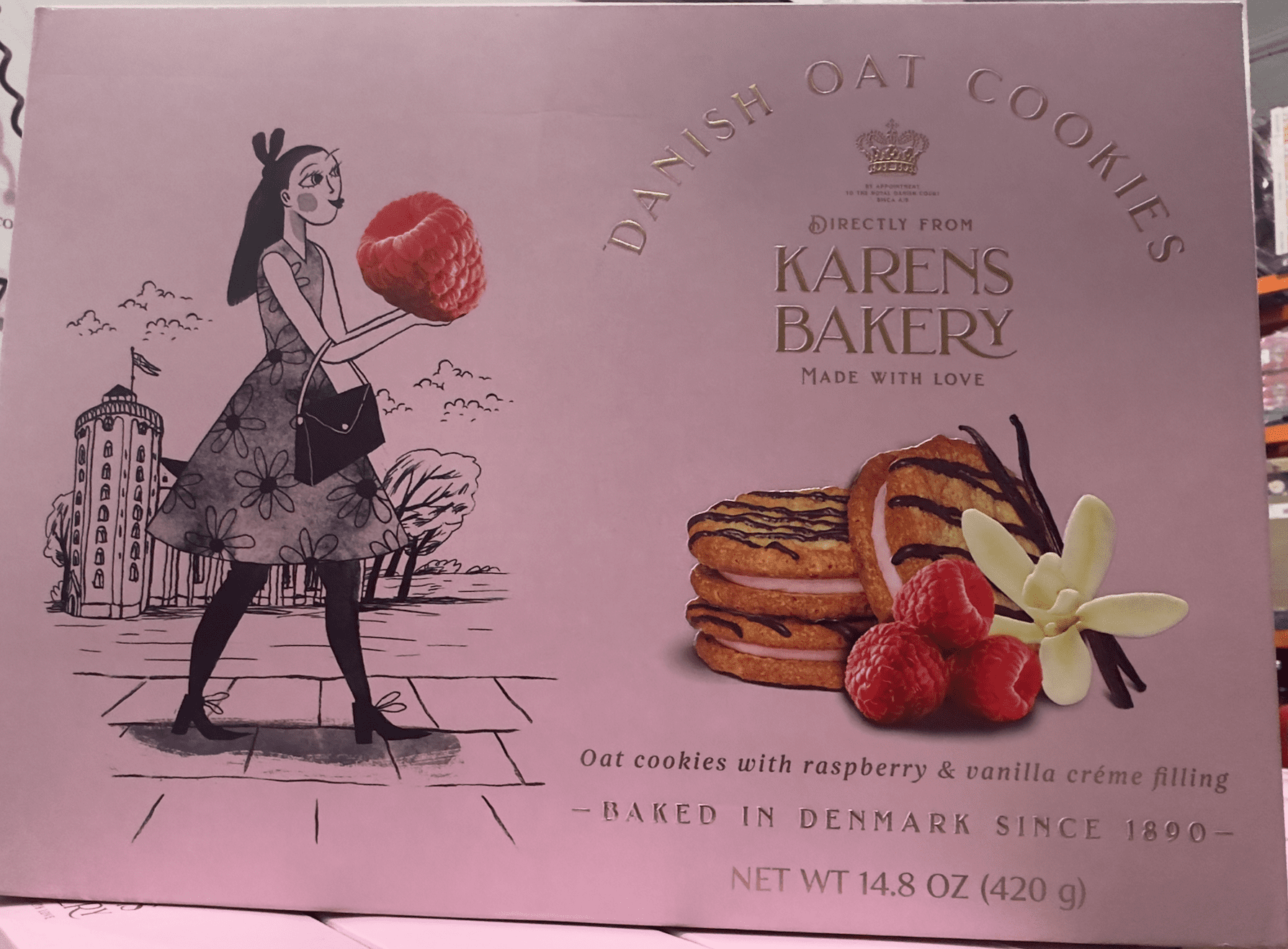 Karen's Bakery Danish Oat Cookies with Raspberry and Vanilla Creme ...