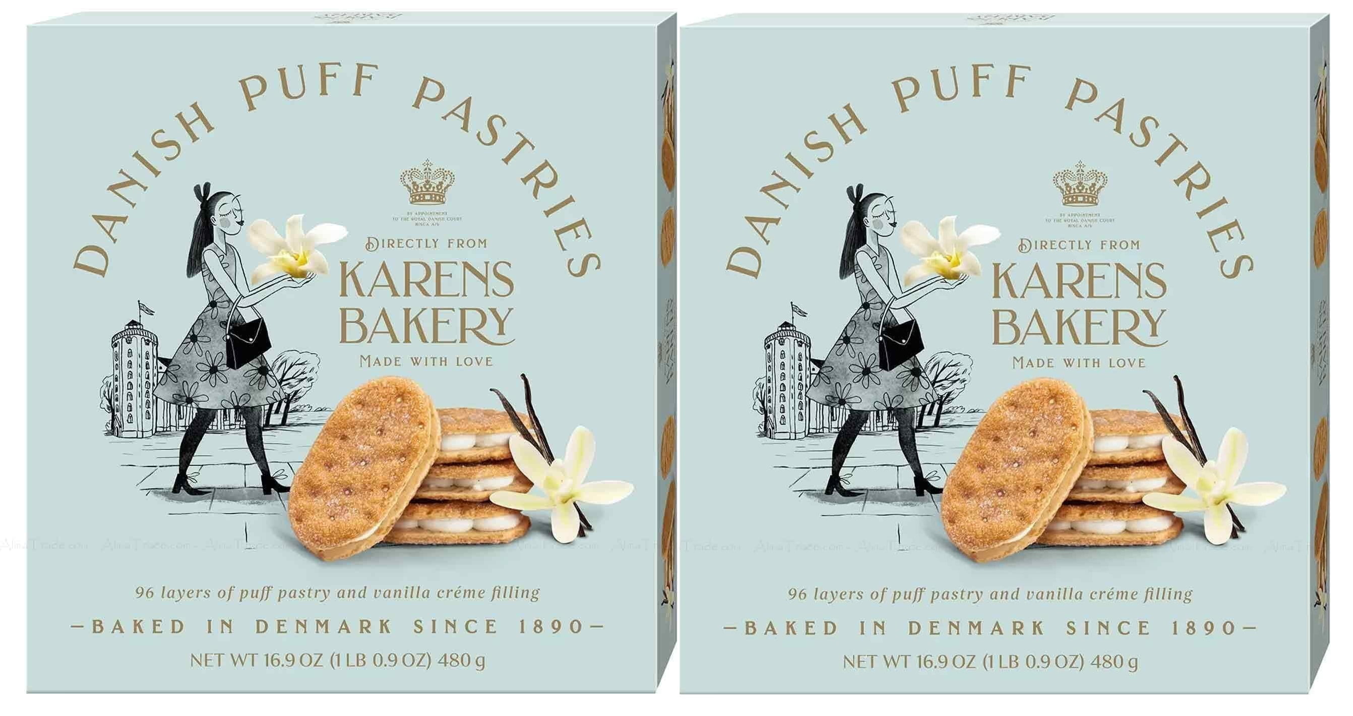 Karens Bakery Danish Puff Pastries, 16.9 Ounce Gift Box (set of 2 ...