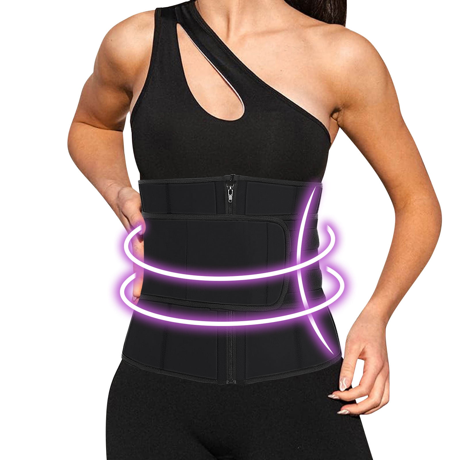 Karight Neoprene Waist Trainer Corset Compression Sauna Trimmer Belt ...