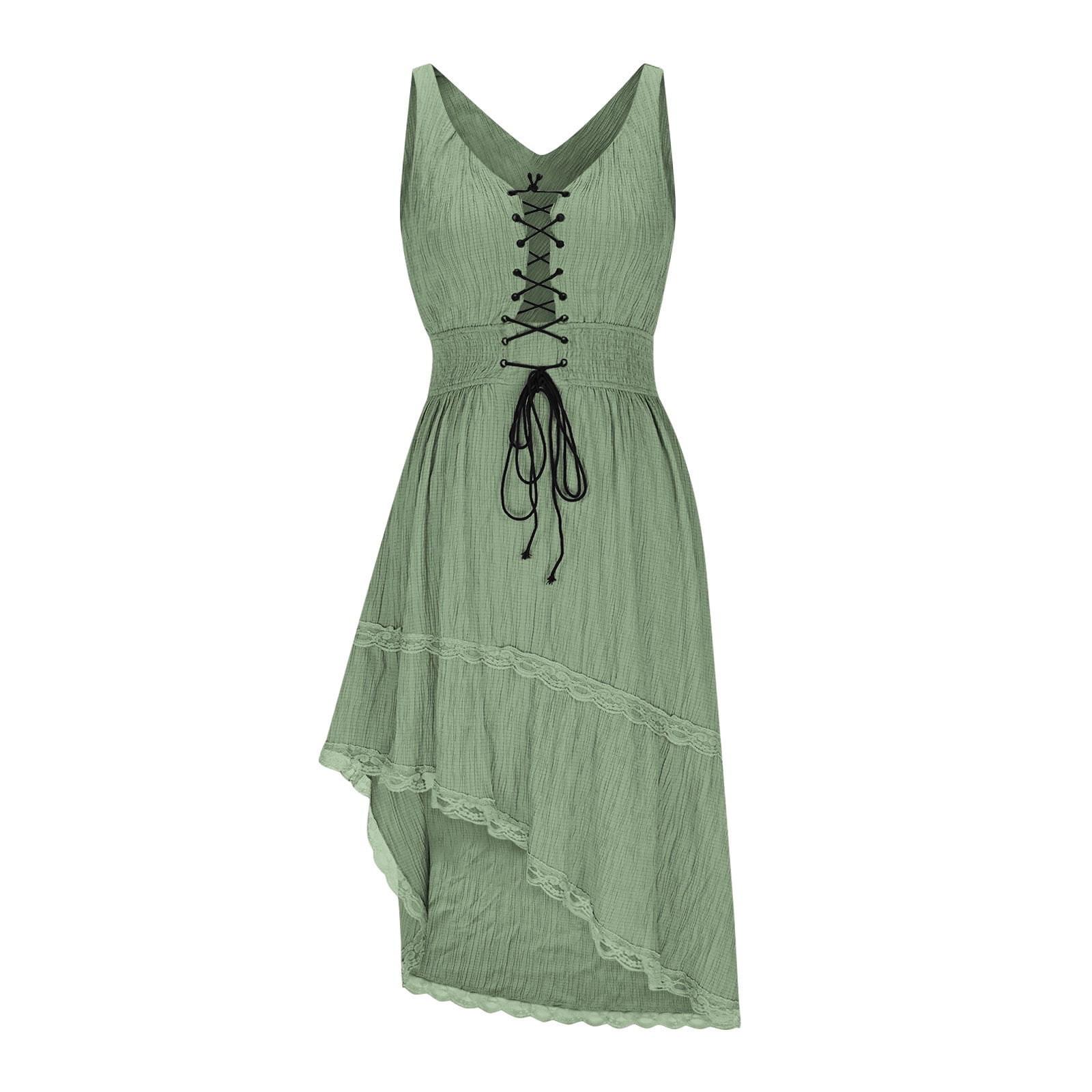Karight Sun Dresses for Women 2025 Vacation Casual Spaghetti Strap Slip ...