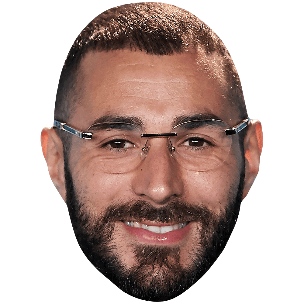 Karim Benzema (Beard) Flat Cardboard Face - Walmart.com