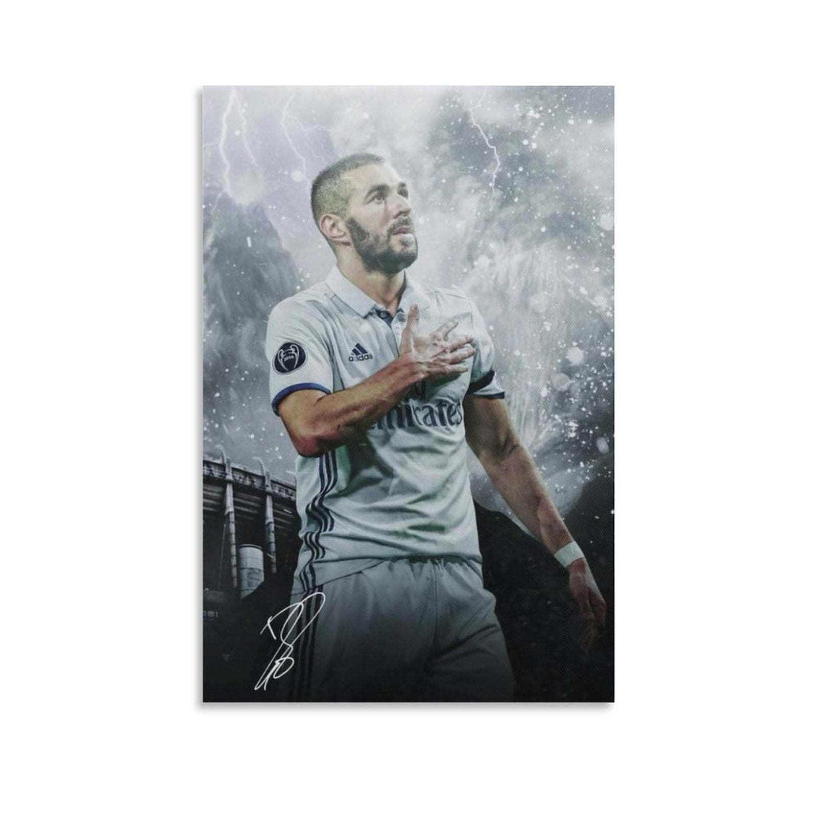 Karim Benzema Canvas Poster Room Aesthetic Poster Print Art Wall ...