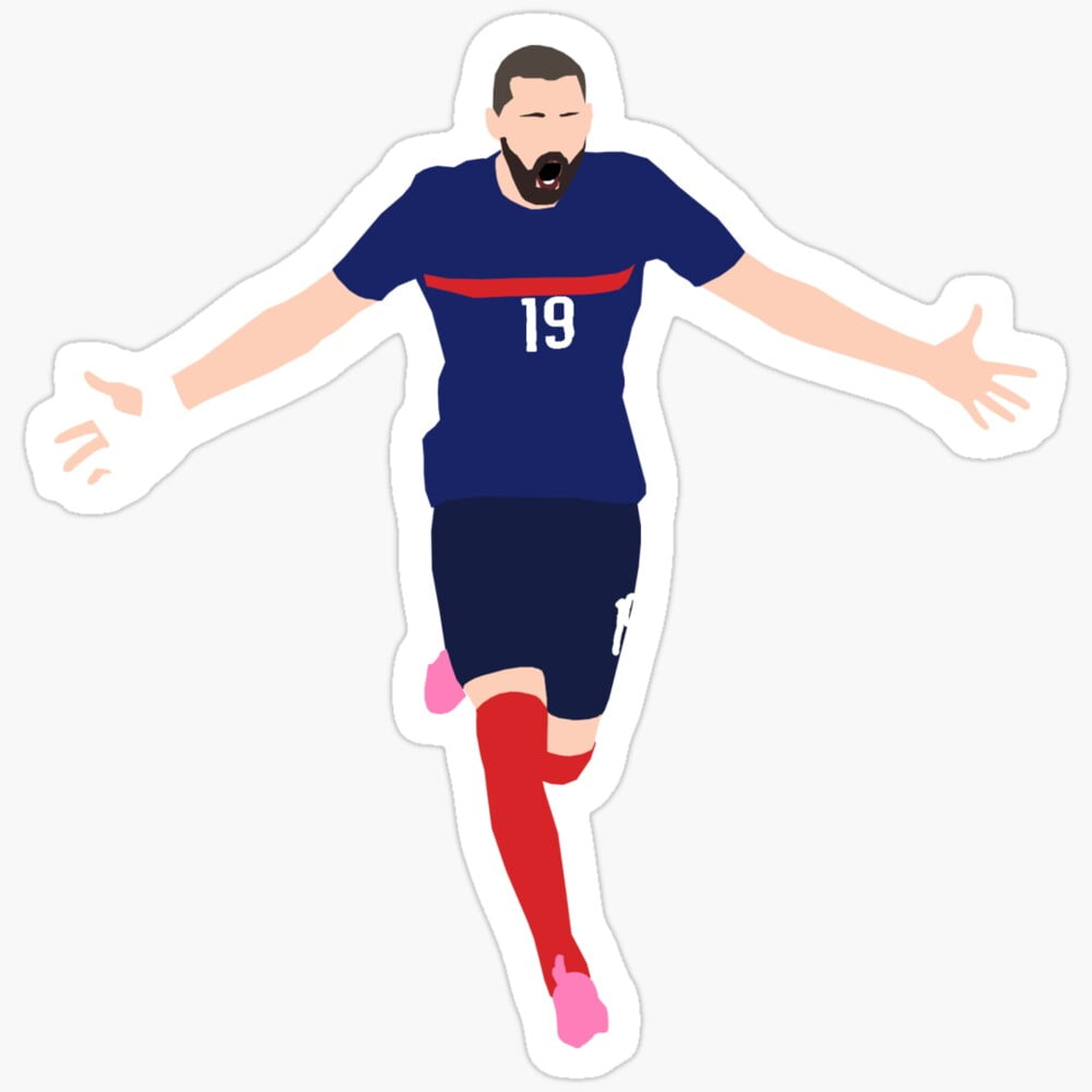 Karim Benzema - France Sticker Phone Decal Water Bottle Stickers Car ...