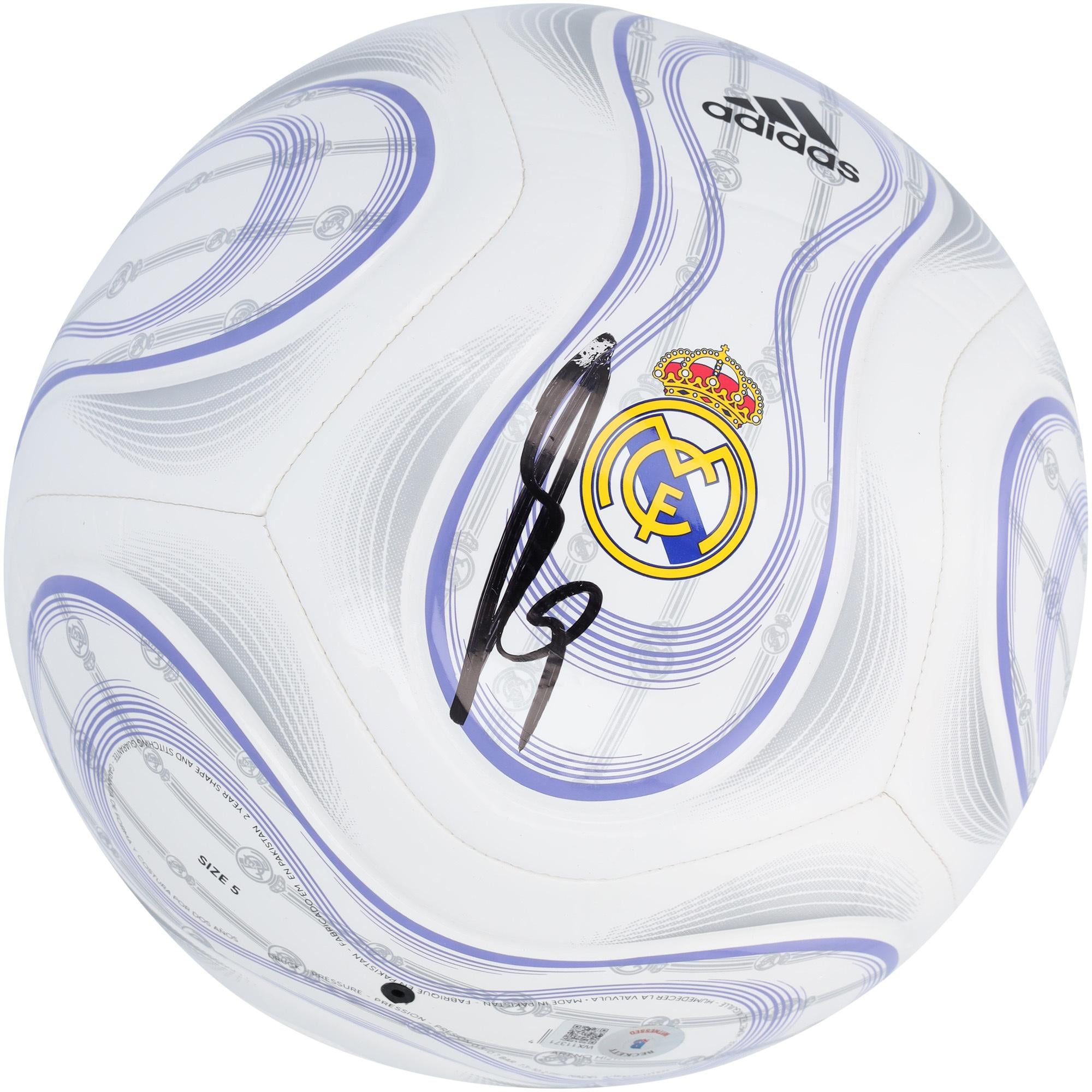 Karim Benzema Real Madrid Autographed White and Purple Adidas Soccer ...