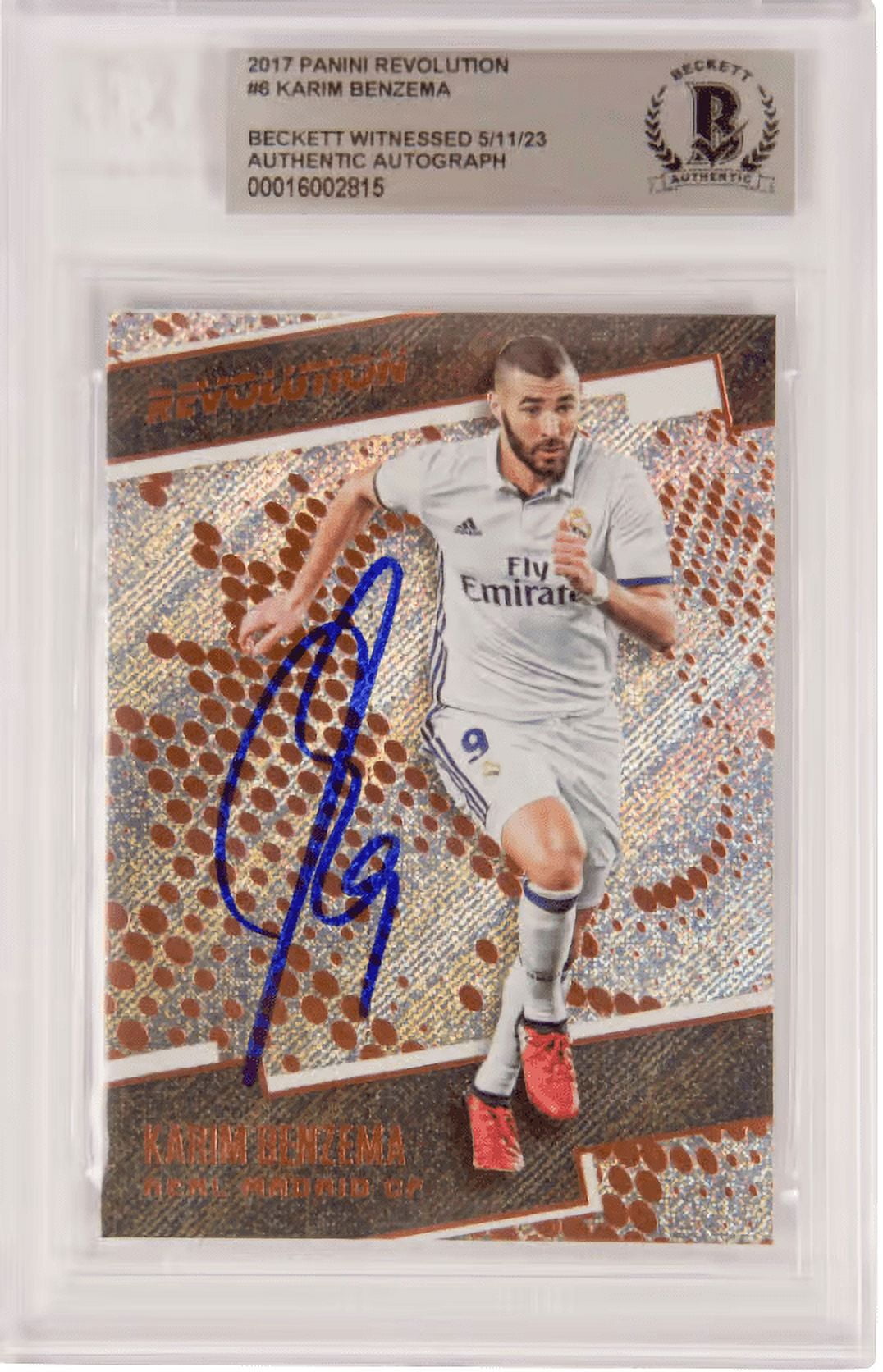 Karim Benzema Signed 2017 Panini Revolution #6 – BGS Authentic ...