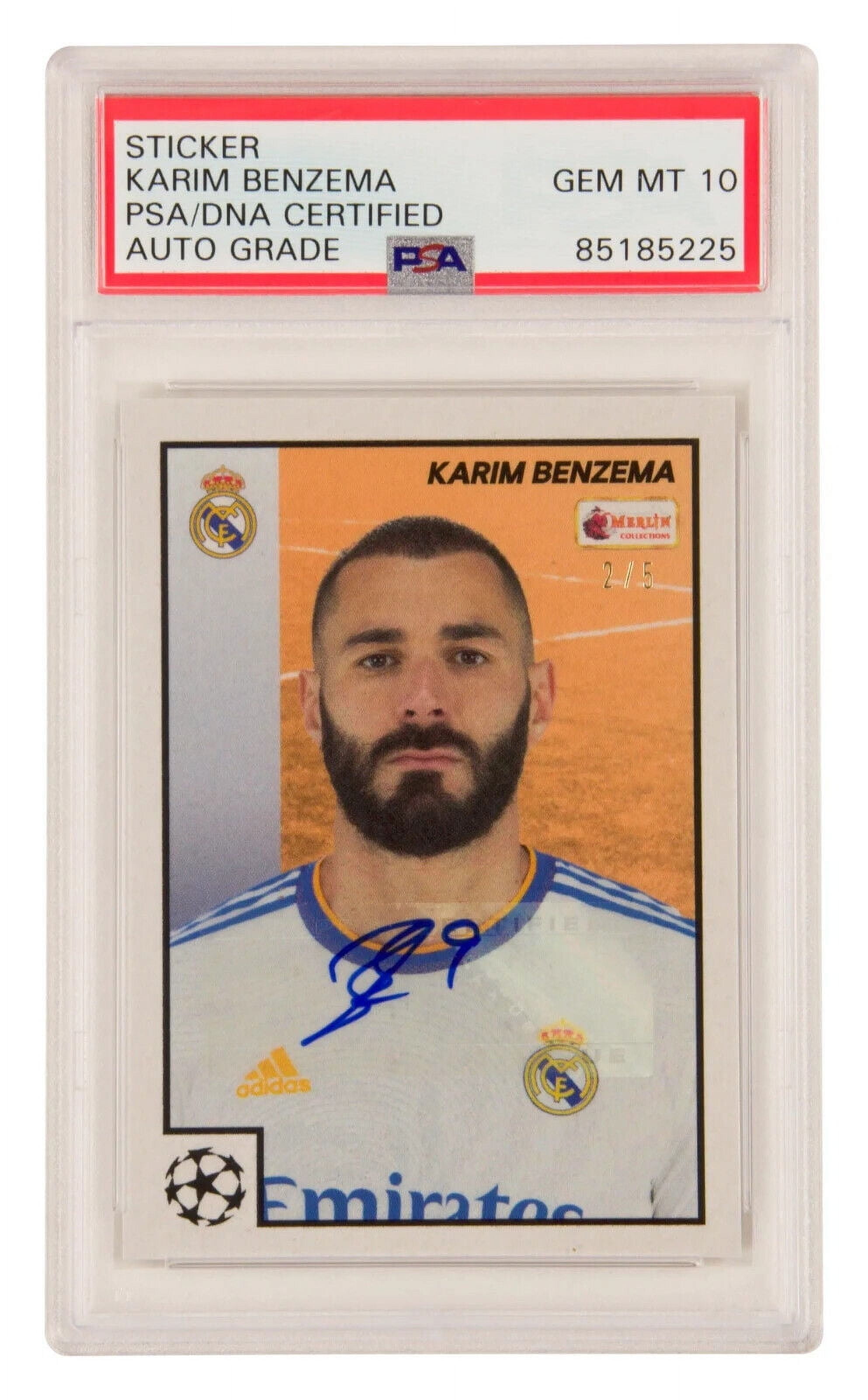 Karim Benzema Signed 2021-22 Topps Merlin 97 UCL Orange /5 – PSA 10 ...