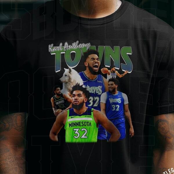 Karl Anthony Towns 90s bootleg shirt KAT vintage basketball t-shirt ...