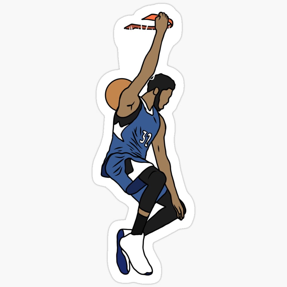 Karl-Anthony Towns Slam Dunk Sticker Phone Decal Water Bottle Stickers ...