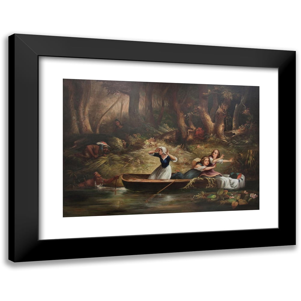 Karl Bodmer 18x14 Black Modern Framed Museum Art Print Titled - Capture of the Calloway Girls ...