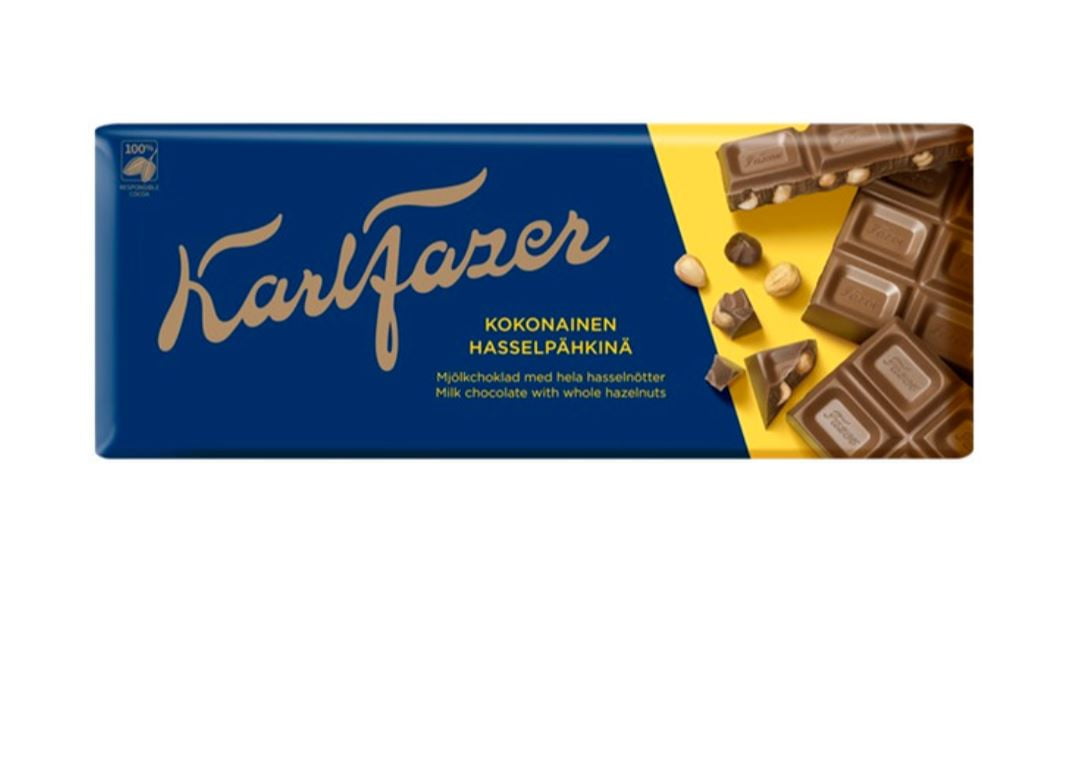 Karl Fazer Milk Chocolate with Whole Hazelnuts, 7.05 Ounce - Pack Of 3 ...