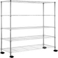 Karl Heavy Duty 5-Tier Storage Shelving with Wheels Adjustable Metal ...