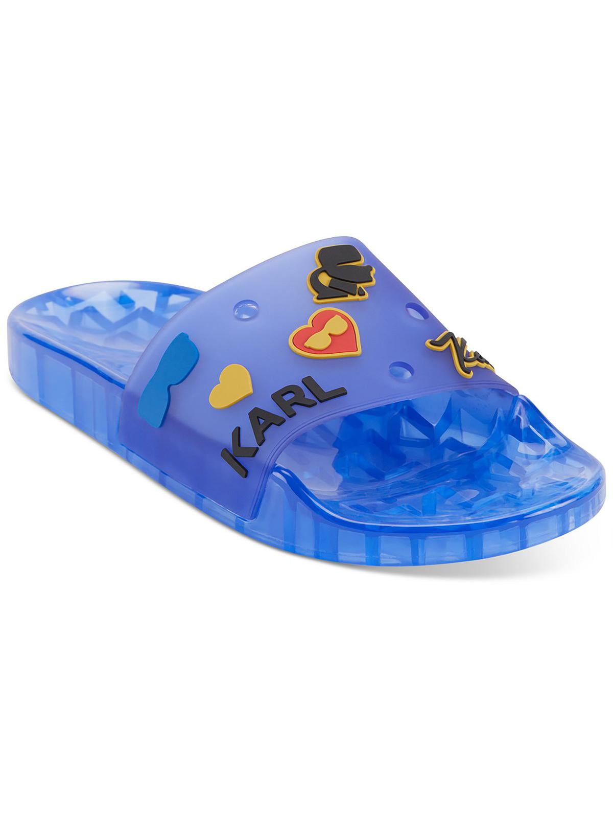Karl Lagerfeld Paris Womens THEA Slip On Open Toe Pool Slides - Walmart.com