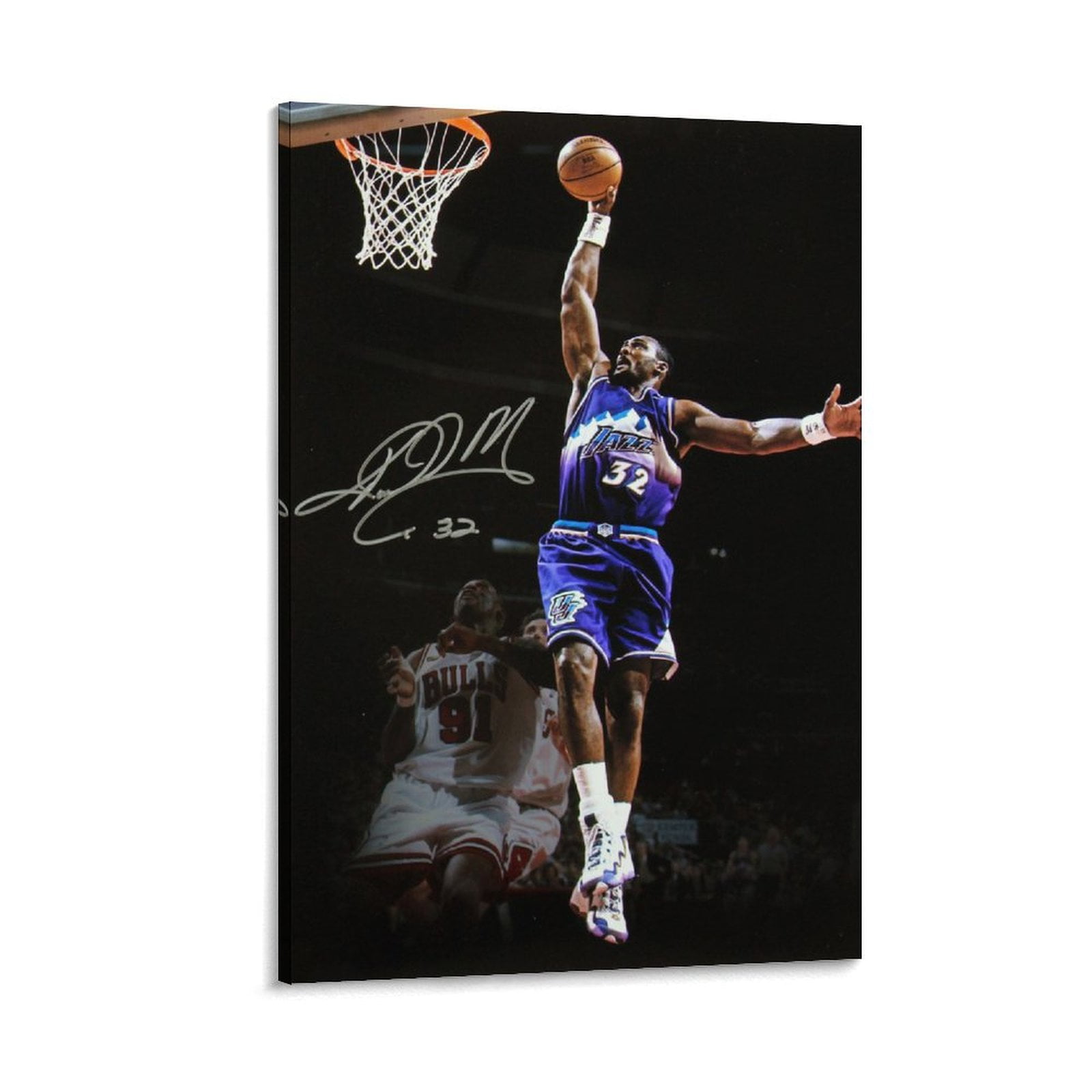 Karl Malone Autographed Poster Canvas Poster Artworks Picture Print ...