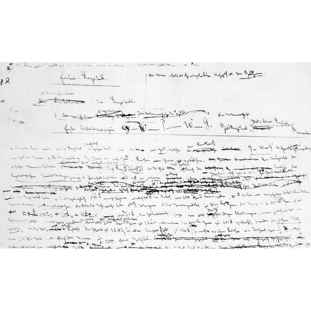 Karl Marx'S Manuscript For 'Das Kapital History (24 x 18) - Walmart.com