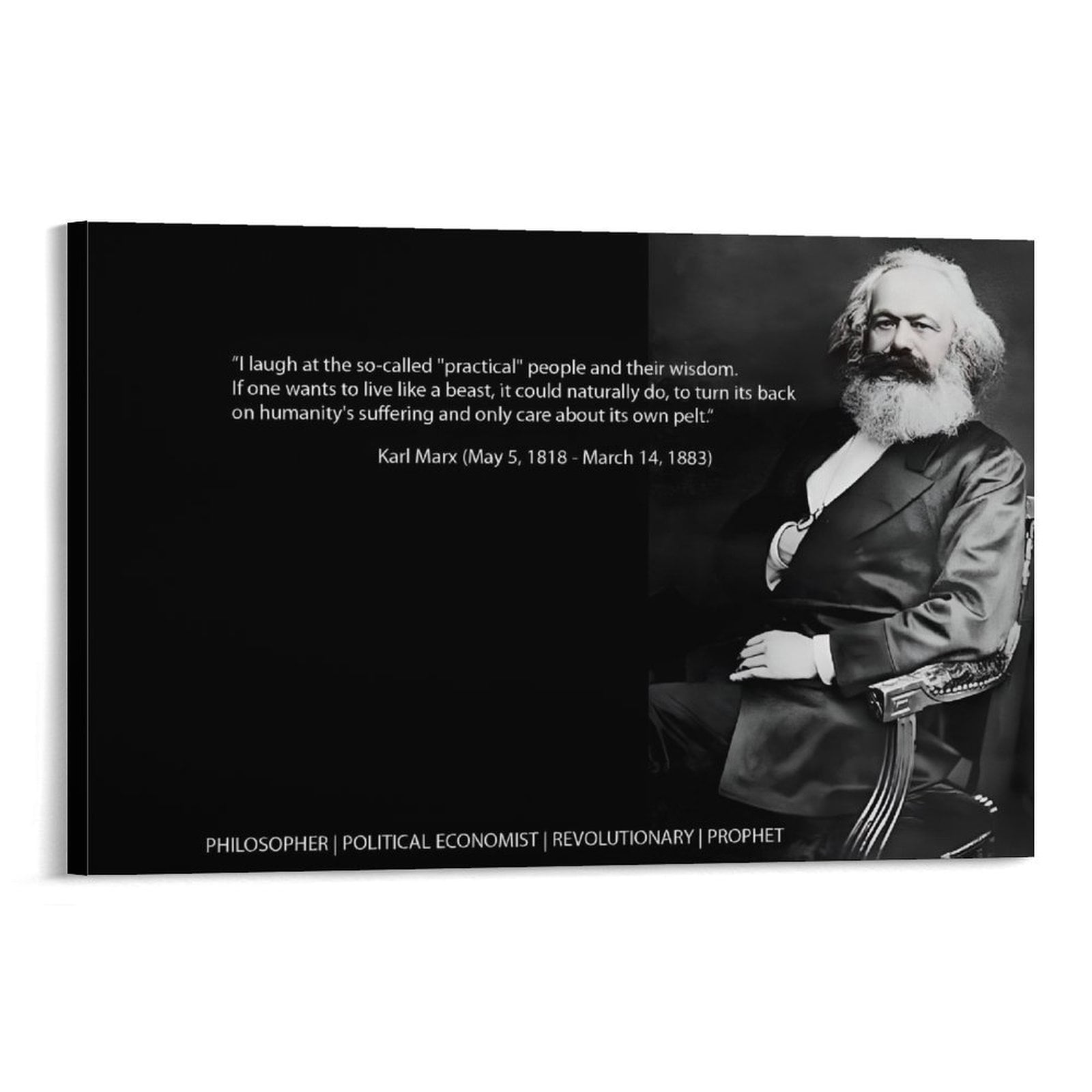 Karl Marx Sociologist Poster Canvas Wall Art Prints Poster Gifts Photo ...
