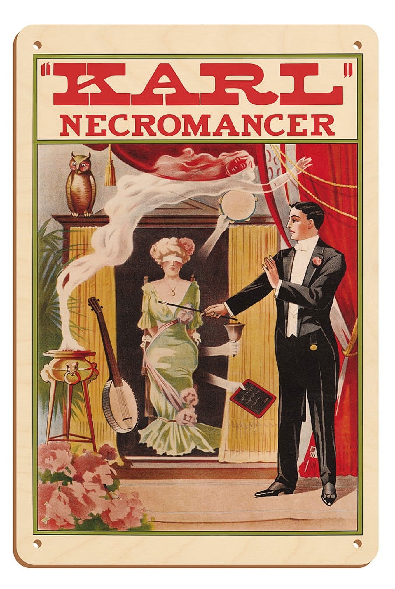 Karl Necromancer - Seance Act - Vintage Magic Poster c.1910 - 8 x 12 ...