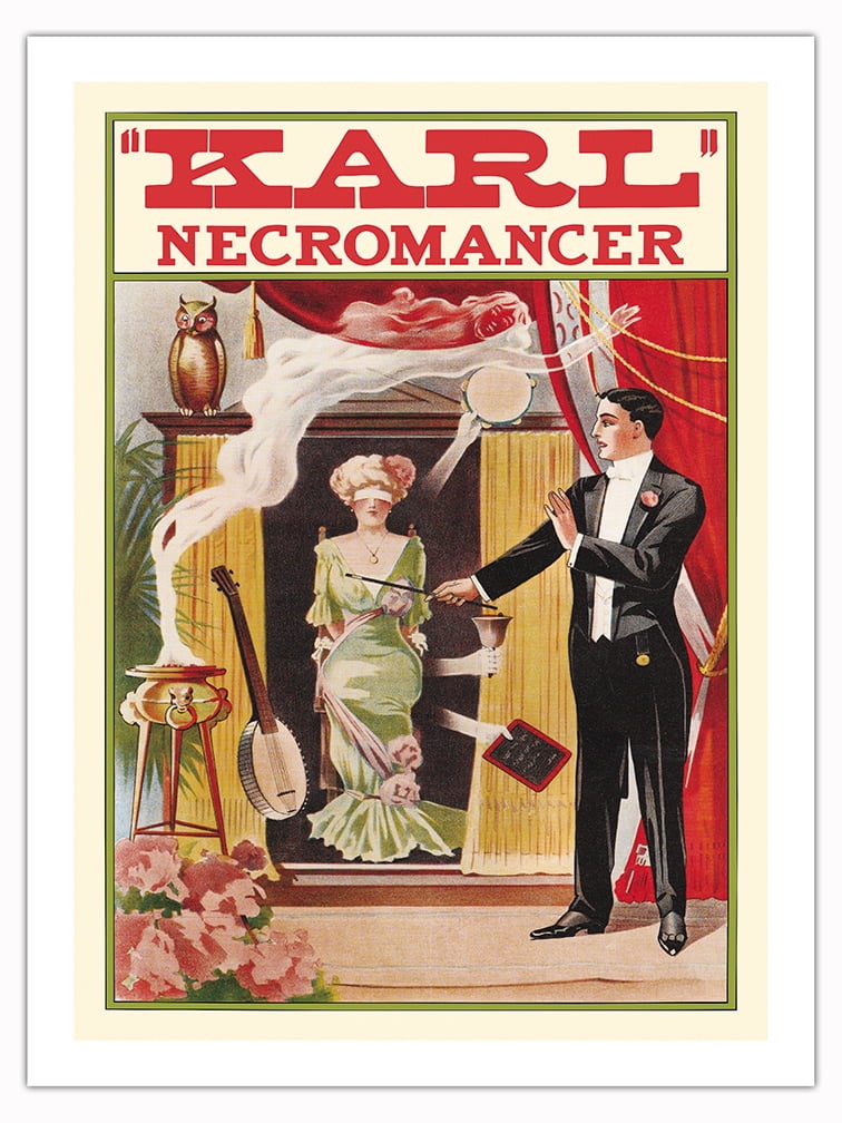 Karl Necromancer - Seance Act - Vintage Magic Poster c.1910 - Fine Art ...