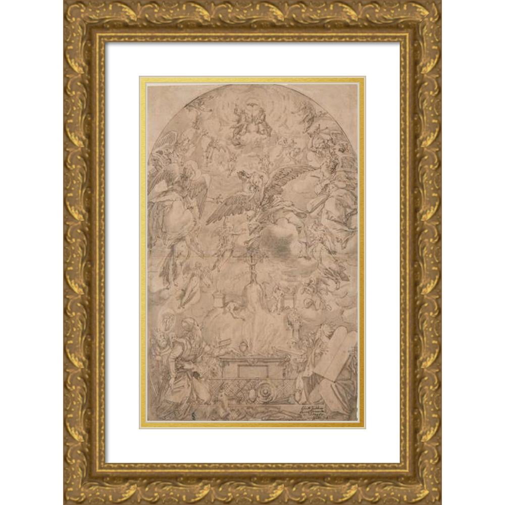 Karl Sandtner 11x14 Gold Ornate Wood Frame and Double Matted Museum Art ...