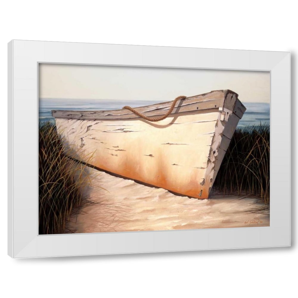 Karl Soderlund 4x14 White Modern Wood Framed Wall Art Titled - White ...