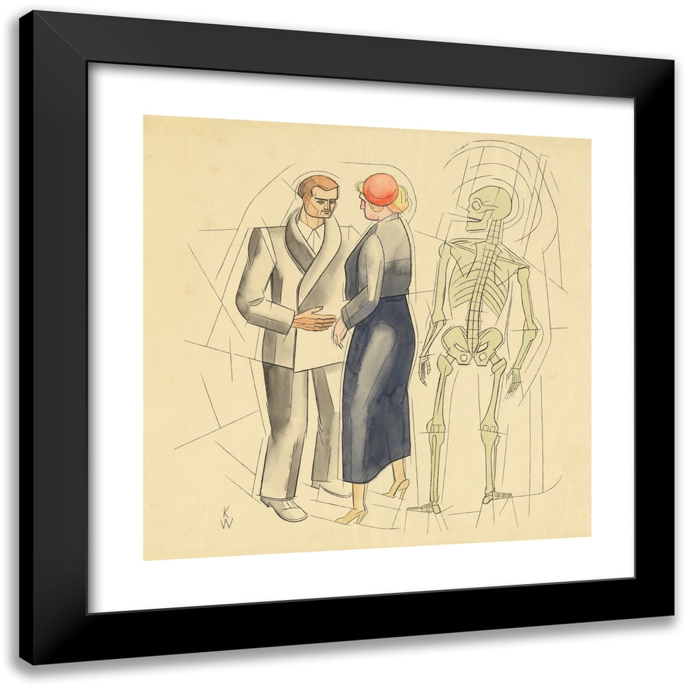 Karl Wiener 20x20 Black Modern Framed Museum Art Print Titled - Without ...