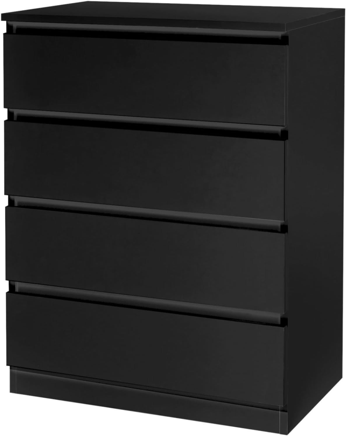 Karl home 4 Drawer Dresser, Black Dresser for Bedroom, Wood Dressers ...