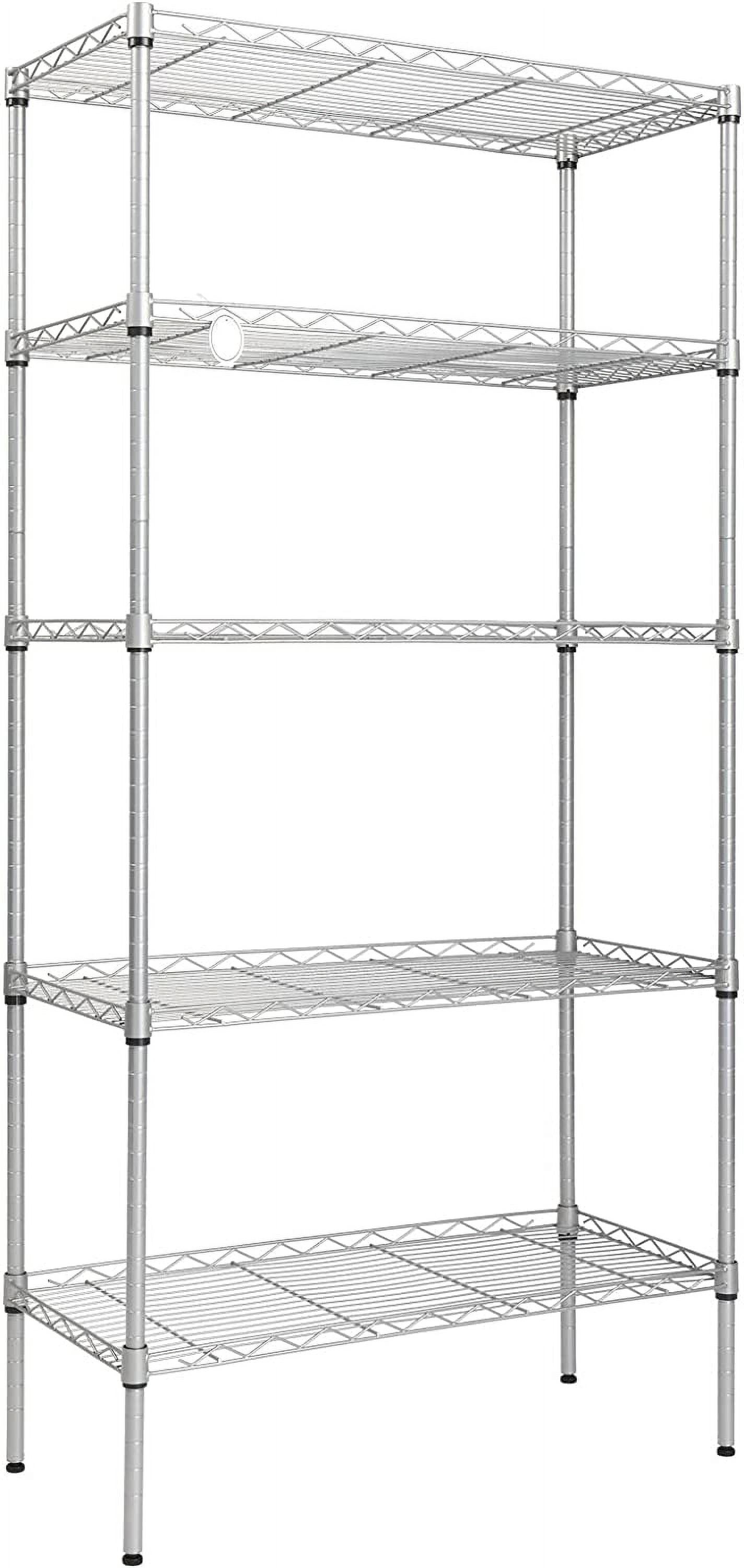 Karl home 5-Shelf Metal Shelves Heavy Duty Adjustable Wire Shelving ...