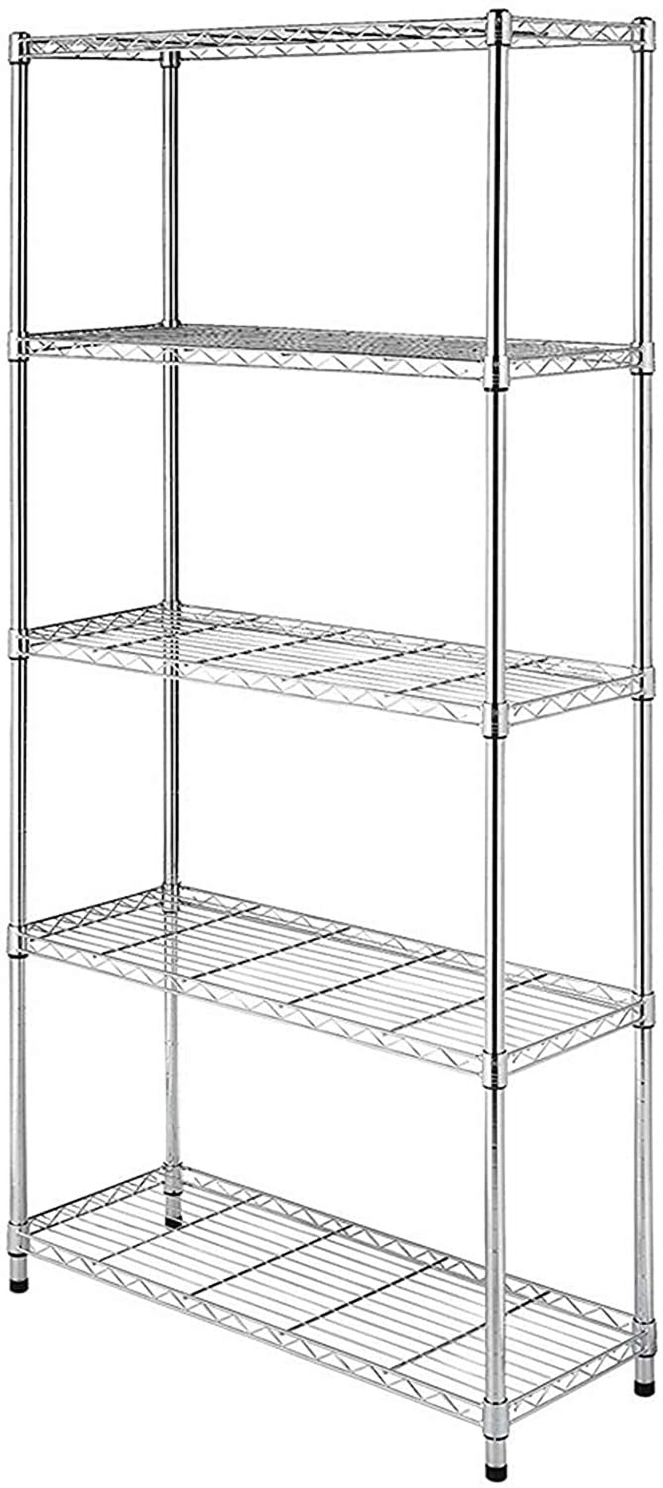Karl home 5-Tier Adjustable Metal Storage Shelves, Heavy Duty Wire ...