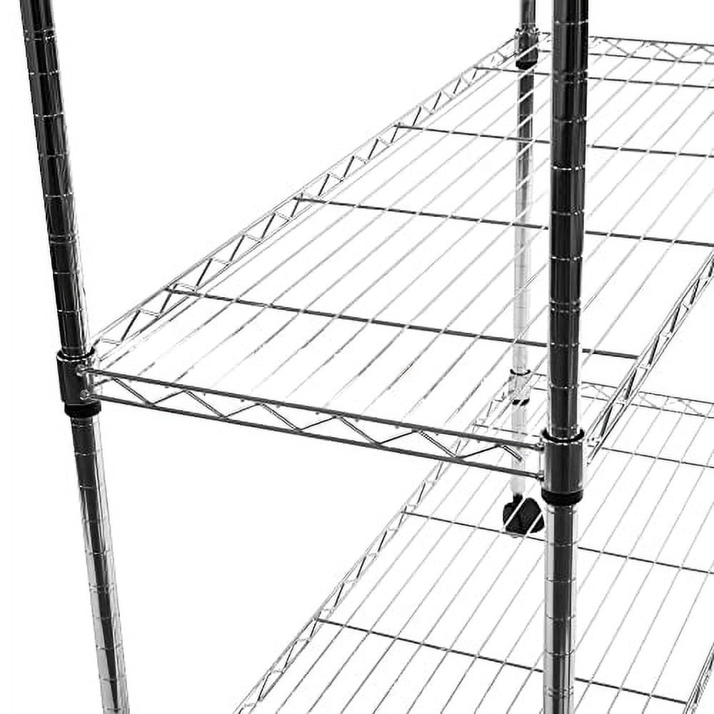 Karl home 5 - Wire Shelving Unit with Wheels, Adjustable Shelves Metal ...