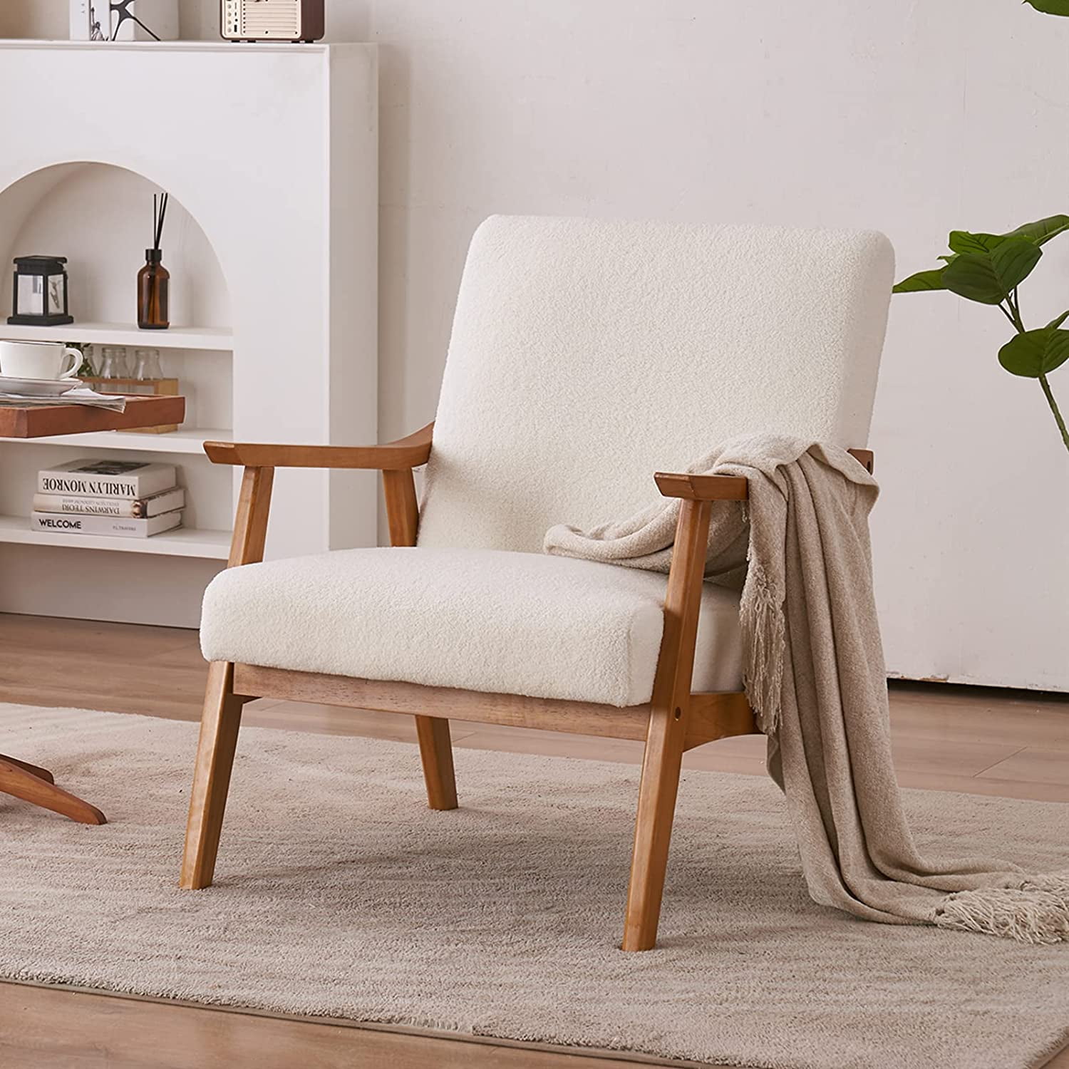 Karl home Mid-Century Accent Chair Modern Retro Leisure Chair with ...