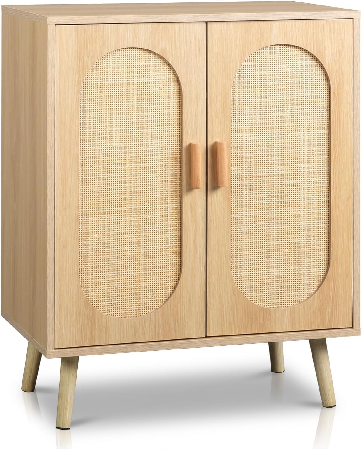 Karl home Rattan Sideboard Buffet Cabinet, Kitchen Storage Cabinet with ...