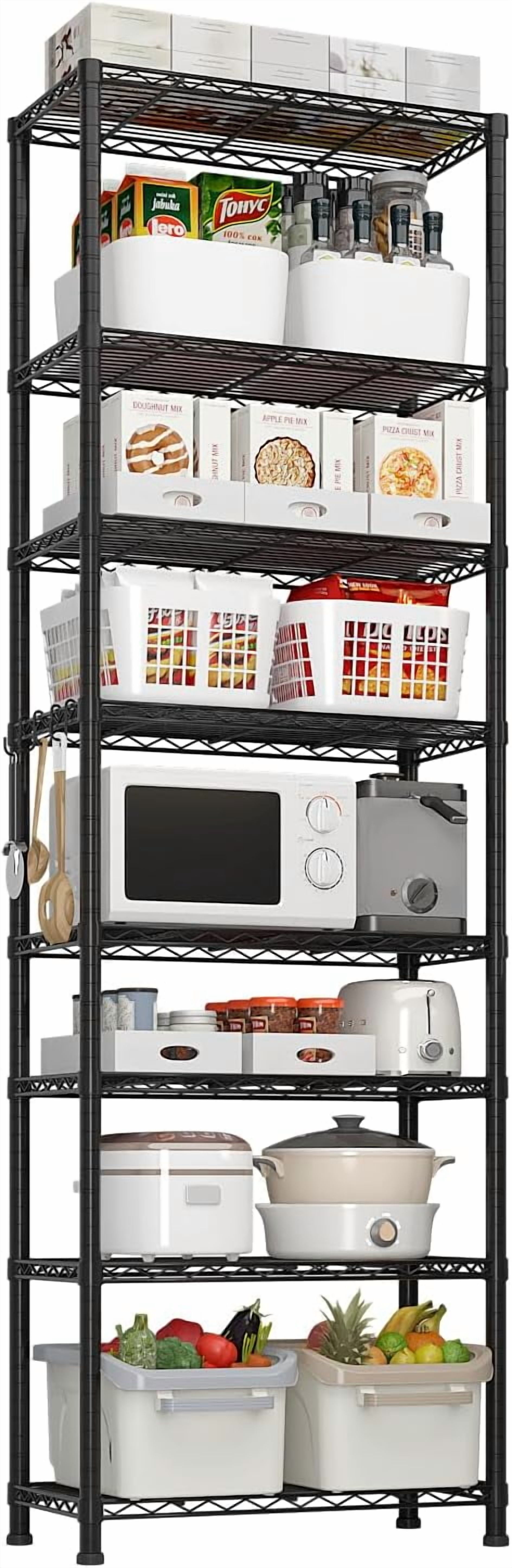 Karl home Segmentable 8-Tier Storage Shelving, Adjustable Metal Shelves ...