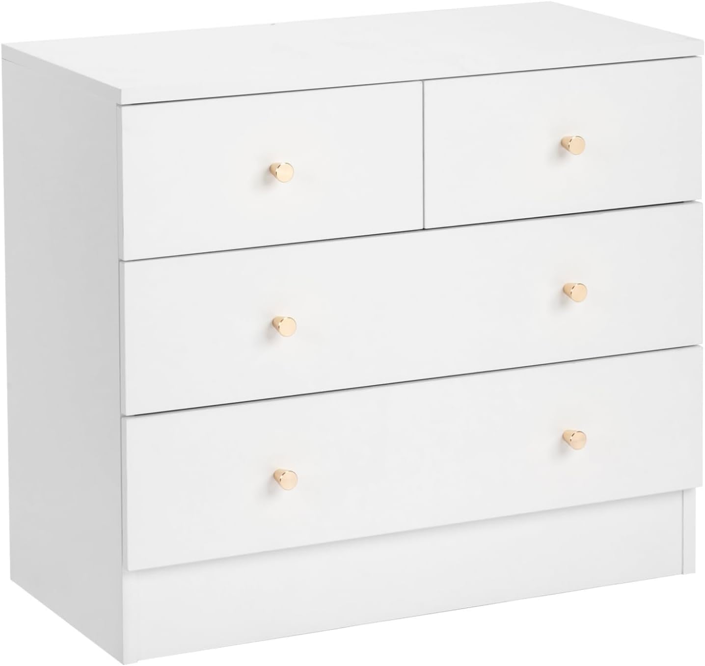Karl home White 4 Drawer Dresser for Bedroom, Modern Wood Dresser Chest ...